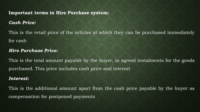 Introduction to Hire purchase system.pptx