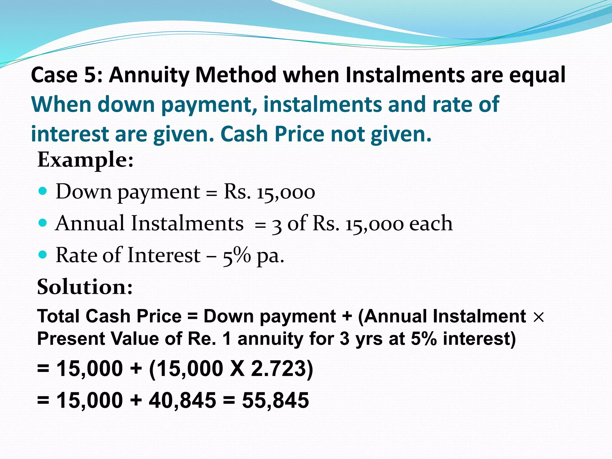 Hire purchase system calculation of interest | PPTX