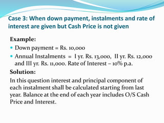 Hire purchase system calculation of interest | PPTX