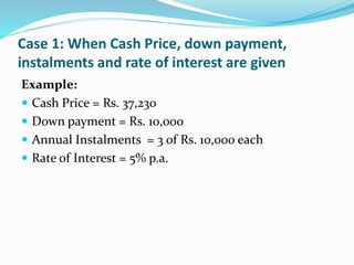 Hire purchase system calculation of interest | PPTX