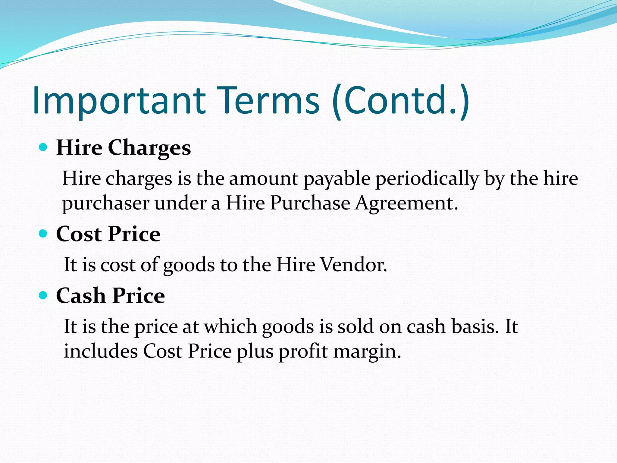 Hire purchase system default and repossession | PPTX