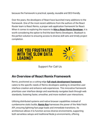 Hire React Remix Top Developers | PDF