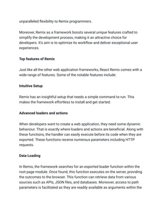 Hire React Remix Top Developers | PDF