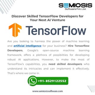 Hire Tensorflow Developers - ☎ +1 9177322215 | PDF | Technology Industry | Industries