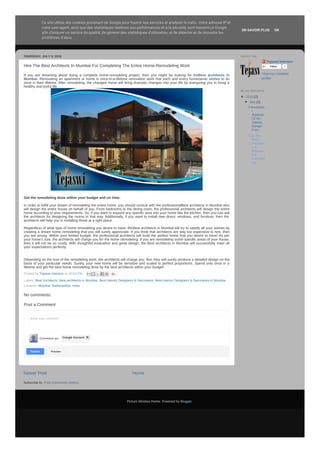 Hire the best architects in mumbai for completing the entire home remodeling work | PDF