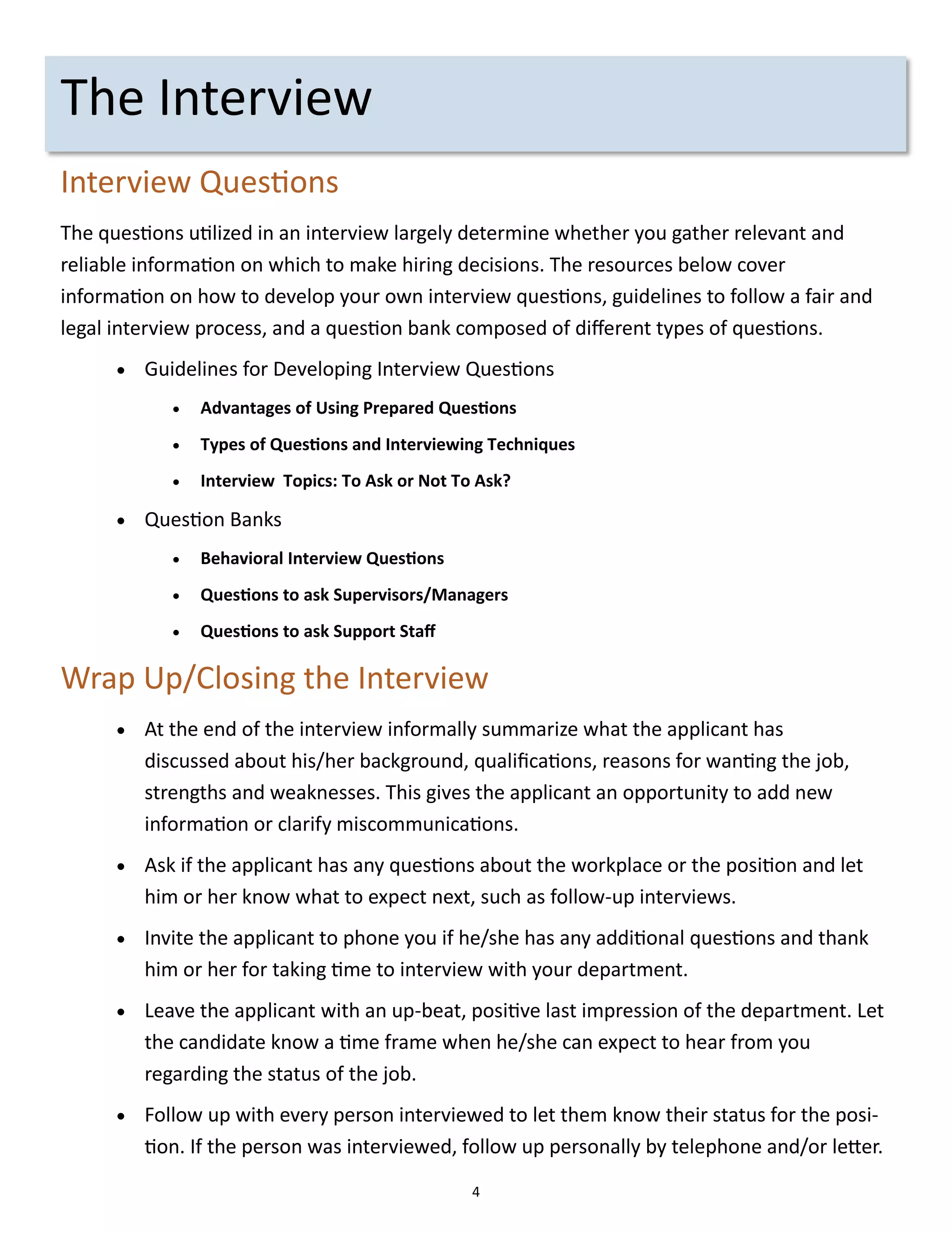 Hiringdeptinterviewguide | PDF