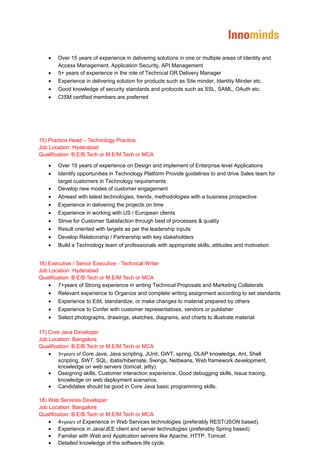 Hiring@innominds | PDF