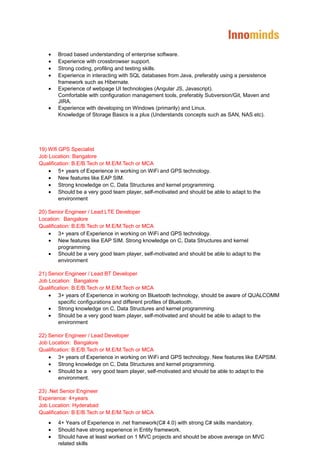 Hiring@innominds | PDF