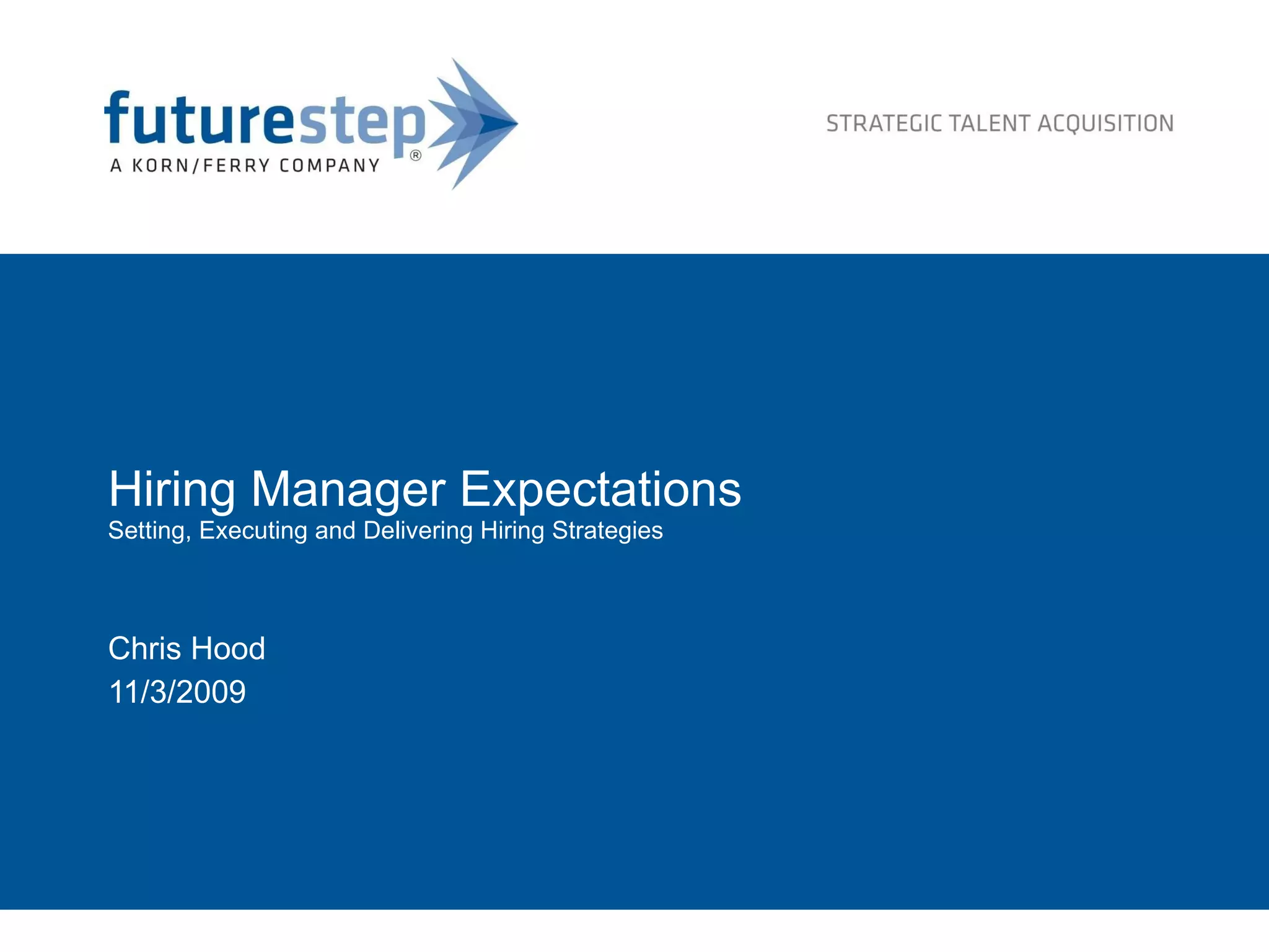 Hiring Manager Expectations Presentation 11 3 | PPT | Resume Writing ...