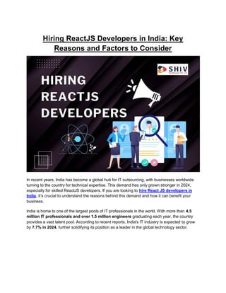 Why Hiring ReactJS Developers in India is a Smart Choice? | PDF