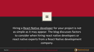 Hiring React Native Developers: A Comprehensive Guide | PPT