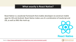Hiring React Native Developers: A Comprehensive Guide | PPT