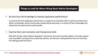 Hiring React Native Developers: A Comprehensive Guide | PPT