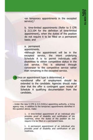 Federal Hiring Reform: 5 CFR, Schedule A | PDF