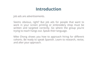 Hiring Workers for Your Screen Printing Shop? Speak Spanish and Use ...