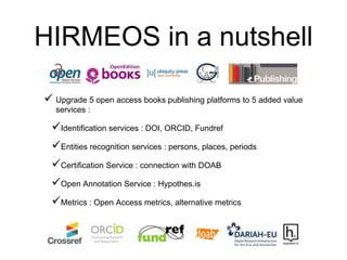 Open Scholarly monographs, from technology to usage | PPT