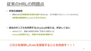 【論文紹介】 Data-Efficient Hierarchical Reinforcement Learning | PPT