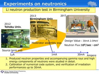Progresses in Liquid Li based neutron source for BNCT - Hiroshi horiike ...