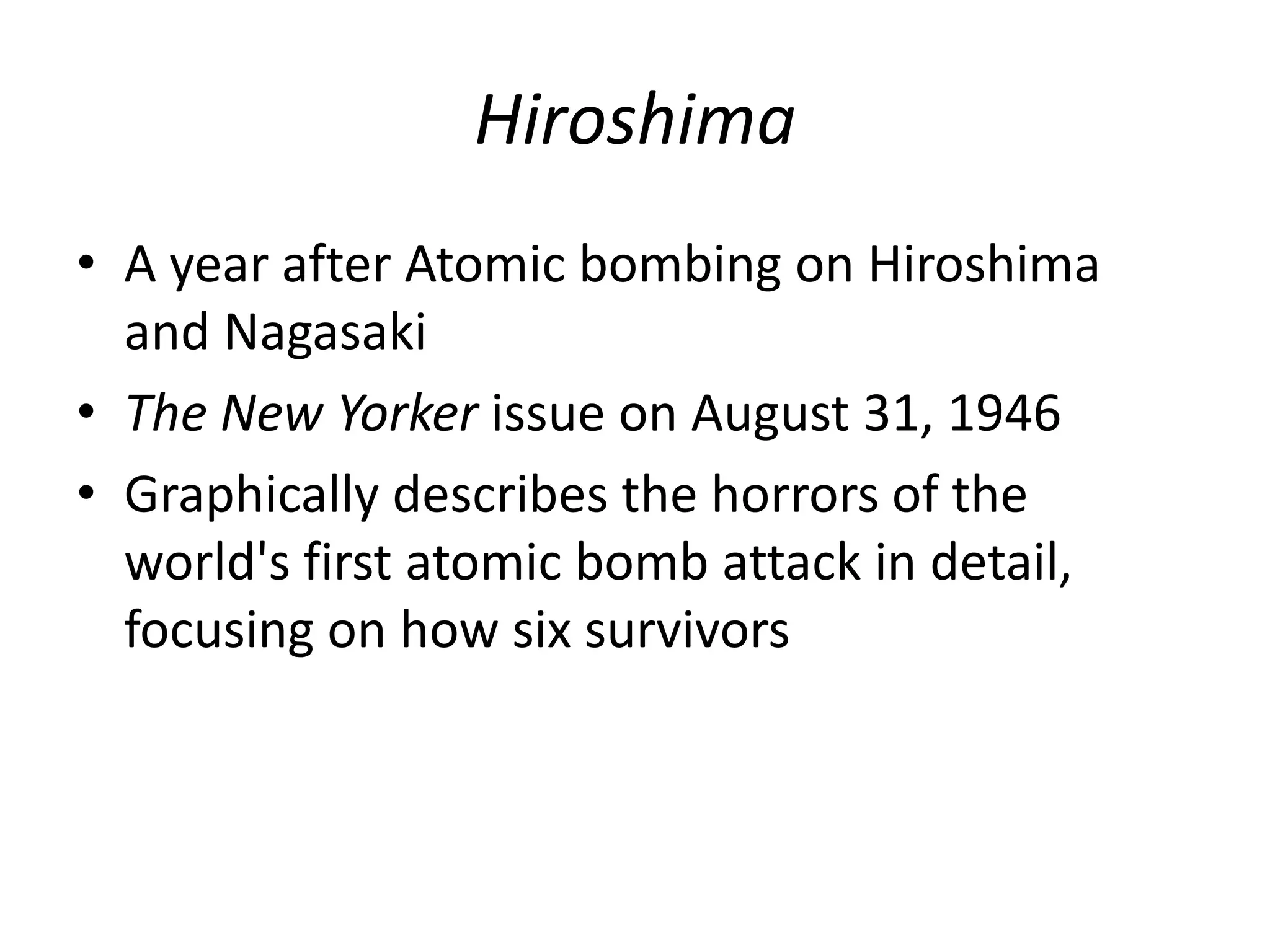 Hiroshima | PDF