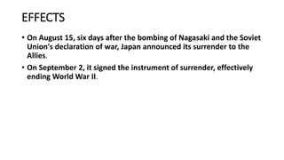HISTORY YEAR 9 - HIROSHIMA AND NAGASAKI | PPTX
