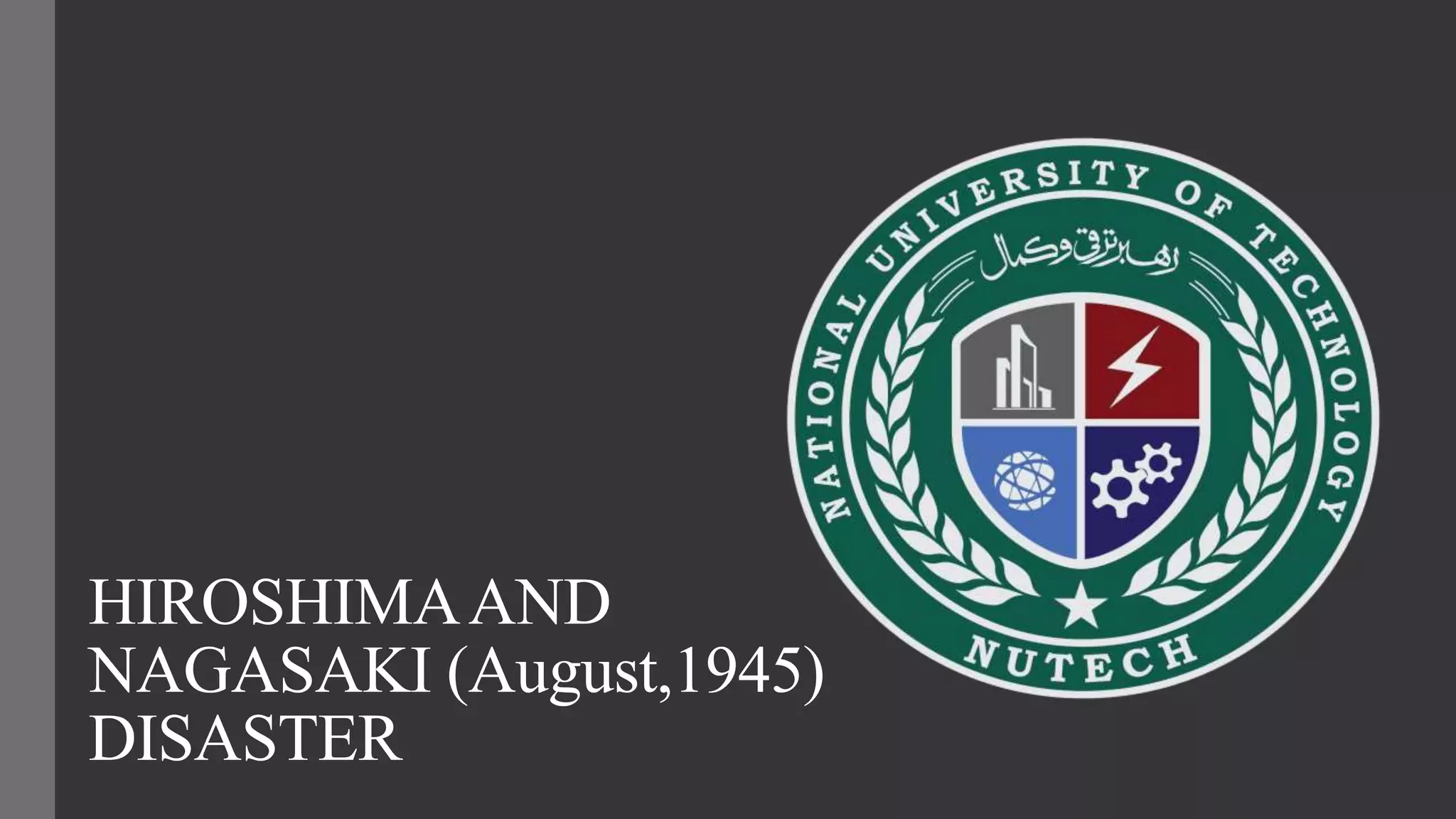 Report on " HIROSHIMA AND NAGASAKI " , Disaster Management Cycle (August,1945) presentation (1).pptx