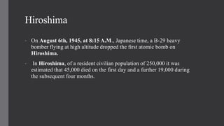 Report on " HIROSHIMA AND NAGASAKI " , Disaster Management Cycle (August,1945) presentation (1).pptx