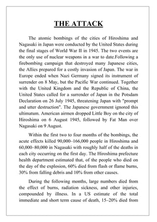 Hiroshima nagasaki | DOCX | Environment | Science