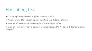 Hirschberg and krimsky test.pptx | Eye and Vision Conditions | Diseases ...