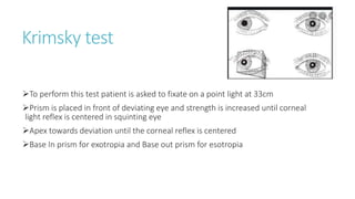 Hirschberg and krimsky test.pptx | Eye and Vision Conditions | Diseases ...