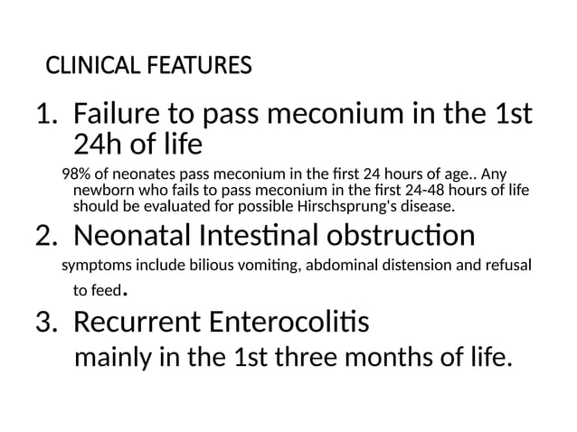 hirschsprungs disease A condition of the large intestine (colon) that ...