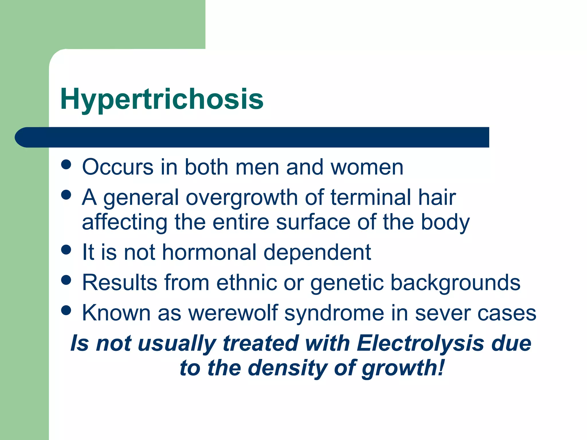 Hirsutism & Hypertrichosis | PPT
