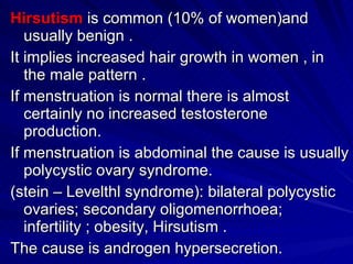 Hirsutism , Virilism, Gynaecomastia, Impotence | PPT