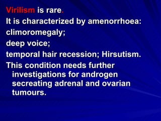 Hirsutism , Virilism, Gynaecomastia, Impotence | PPT