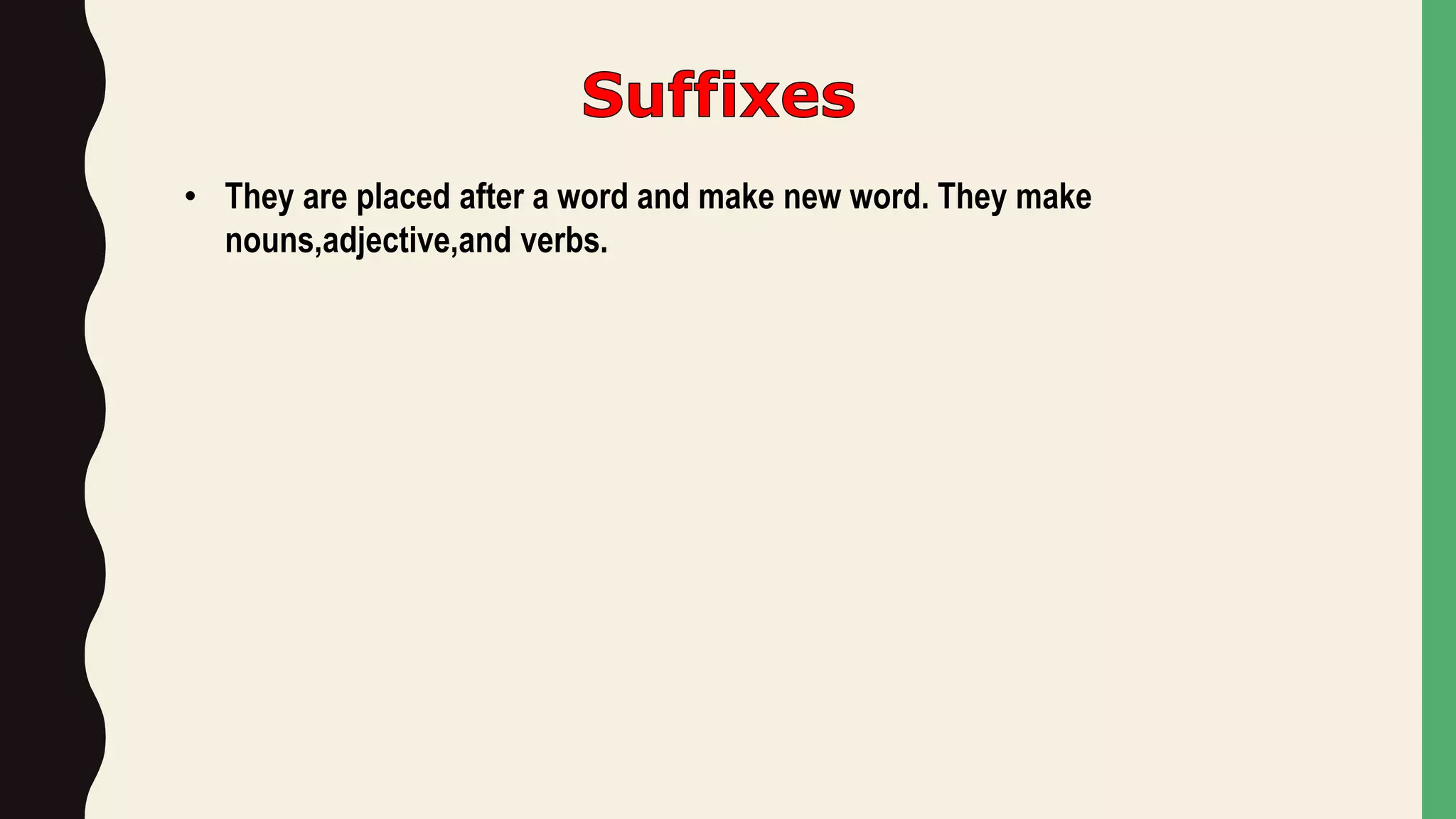 Suffixes | PPTX