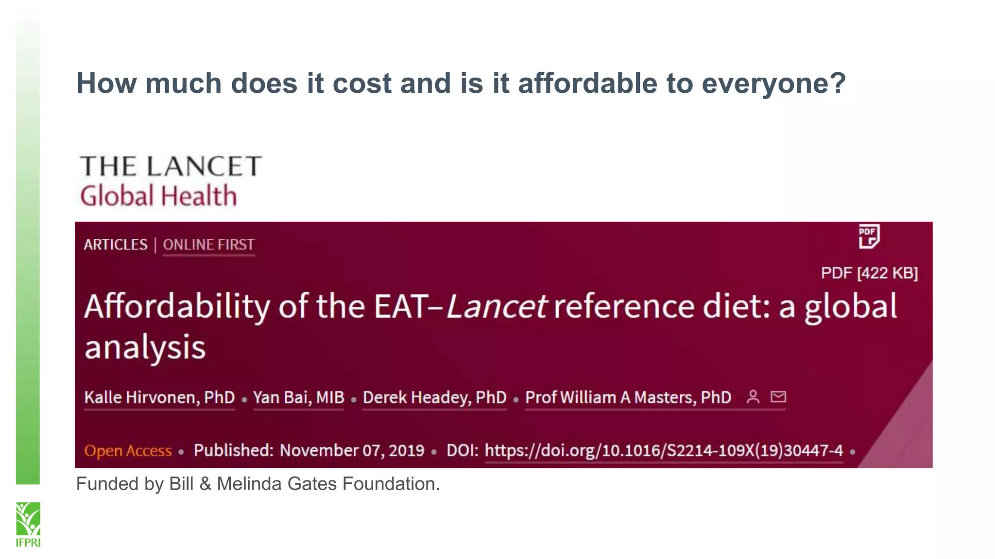 Affordability of the EAT–Lancet reference diet | PPTX