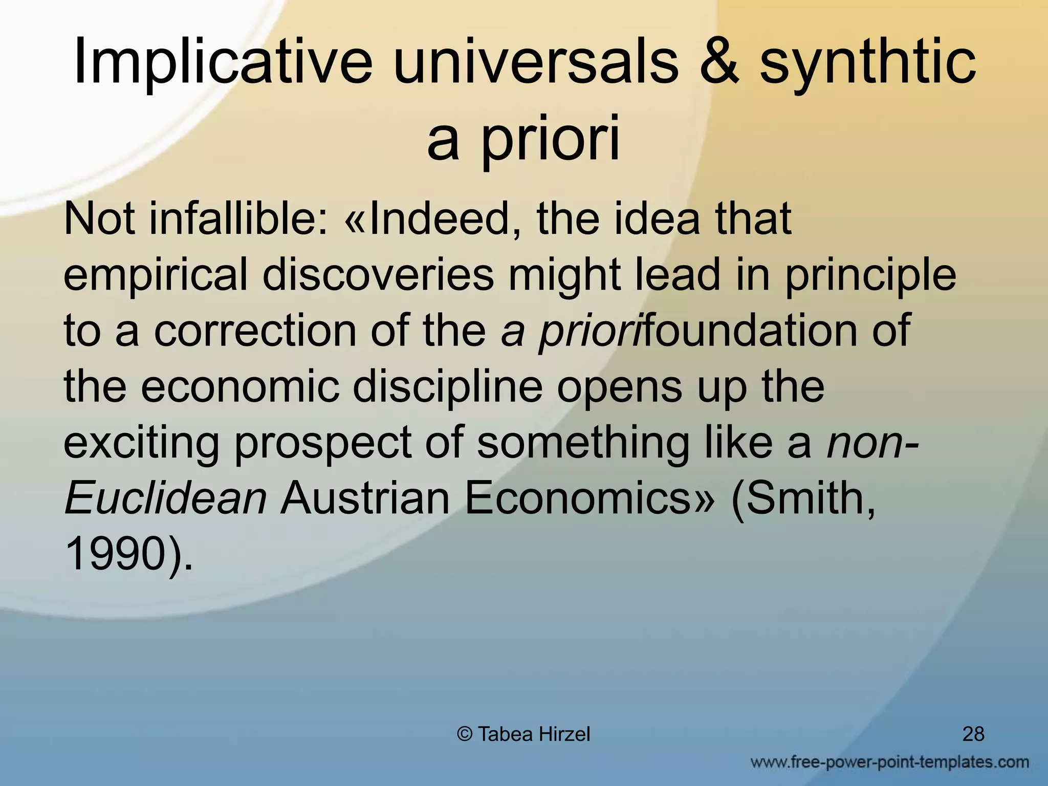 Reflections on methodology III: Syllogism and apriorism (Hirzel, 2011 ...