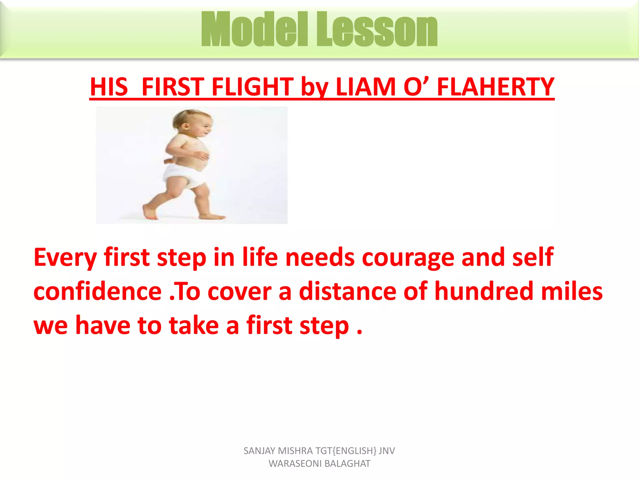 His first flight | PPTX