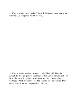 HIS-450 Topic 6 Worksheet The 1970s Prelude to Cons | PDF