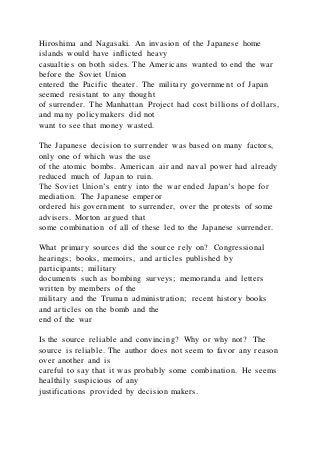 HIS 100 Sample Secondary Source Analysis Worksheet | PDF