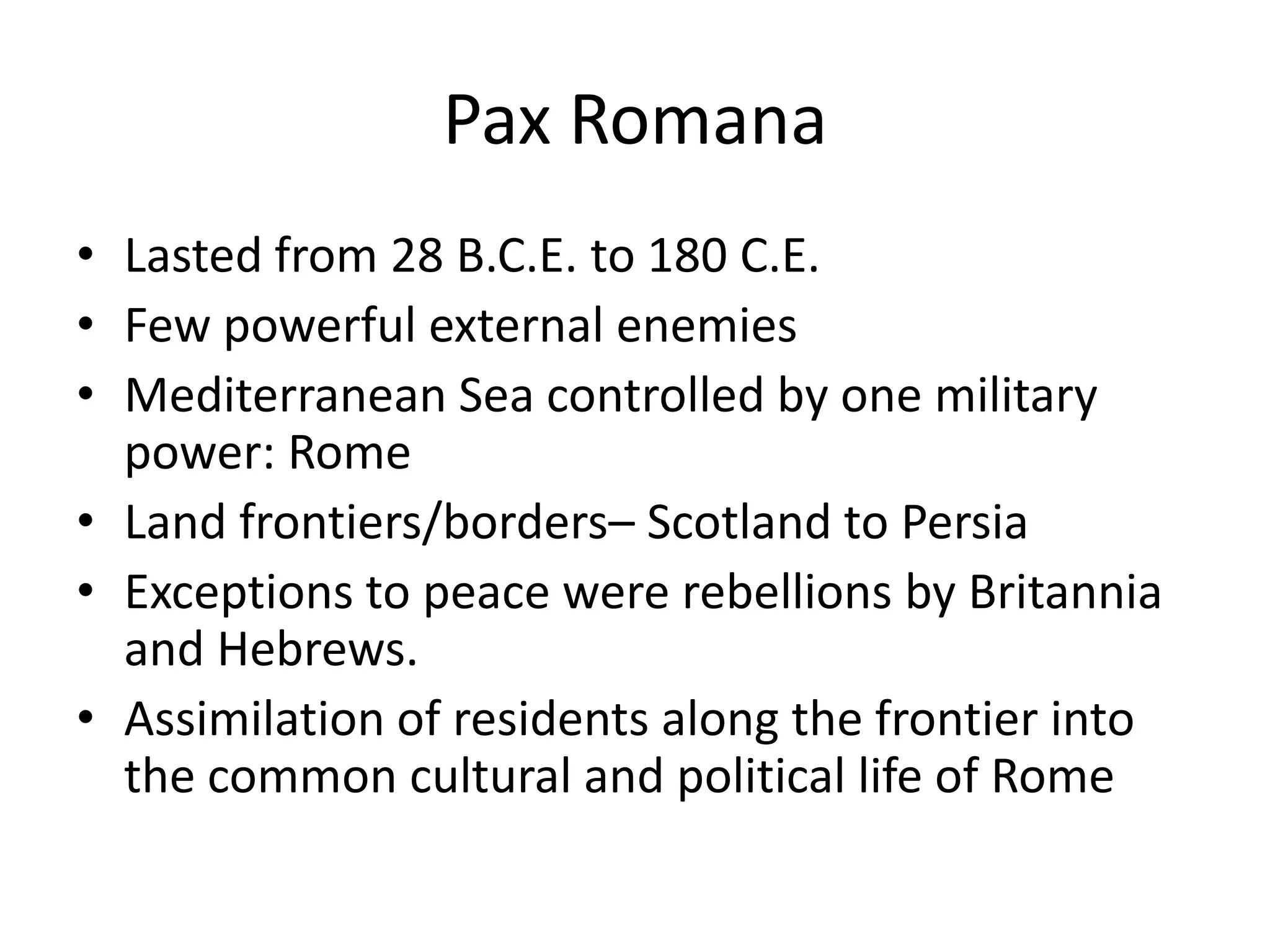 His 101 chapter 5 6 pax romana & transformation of roman empire spring ...
