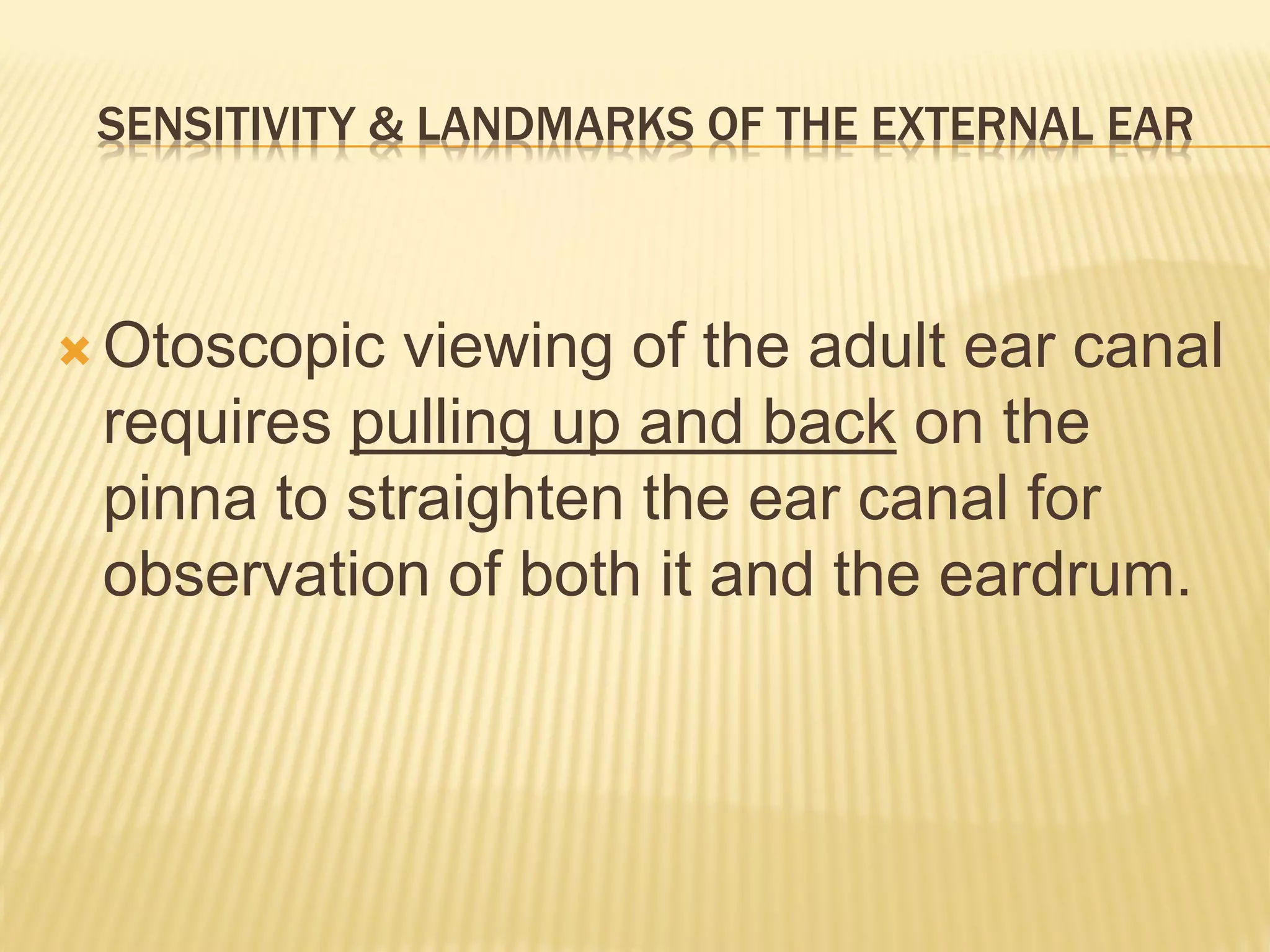 His 125 auditory sensitivity and landmarks of the external ear | PPT