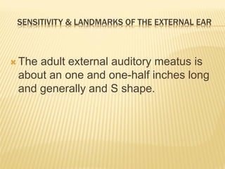 His 125 auditory sensitivity and landmarks of the external ear | PPT