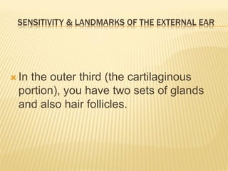 His 125 auditory sensitivity and landmarks of the external ear | PPT