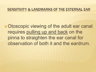 His 125 auditory sensitivity and landmarks of the external ear | PPT