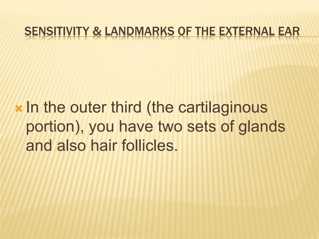 HIS 125 Auditory Sensitivity and Landmarks of the External Ear | PPT