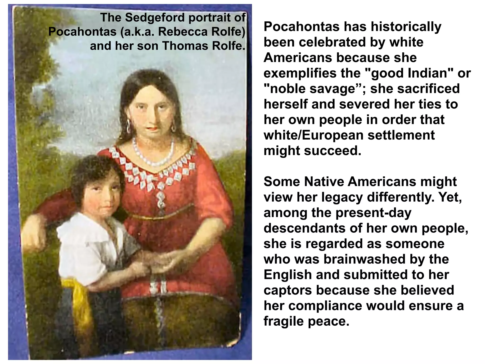 HIS 2213 LU6 Were Pocahontas and John Smith Lovers? | PPT