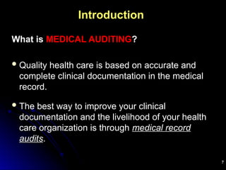 HIS224 chapter 06 Medical Record Audit.ppt