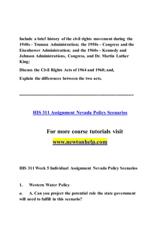 HIS 311 Perfect Education/newtonhelp.com