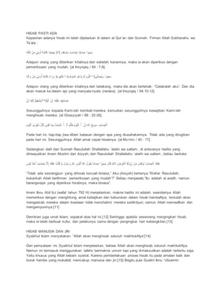 Hisab pada hari pembalasan | DOCX