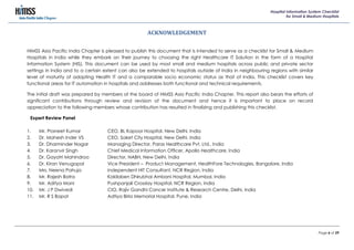 His checklist for midsize indian hospitals | PPT